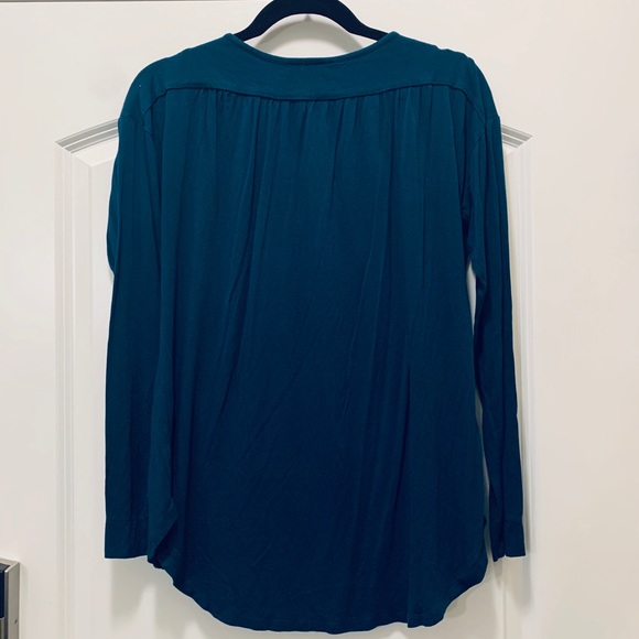 LOFT | Tops | Dark Teal Long Sleeve Blouse | Poshmark